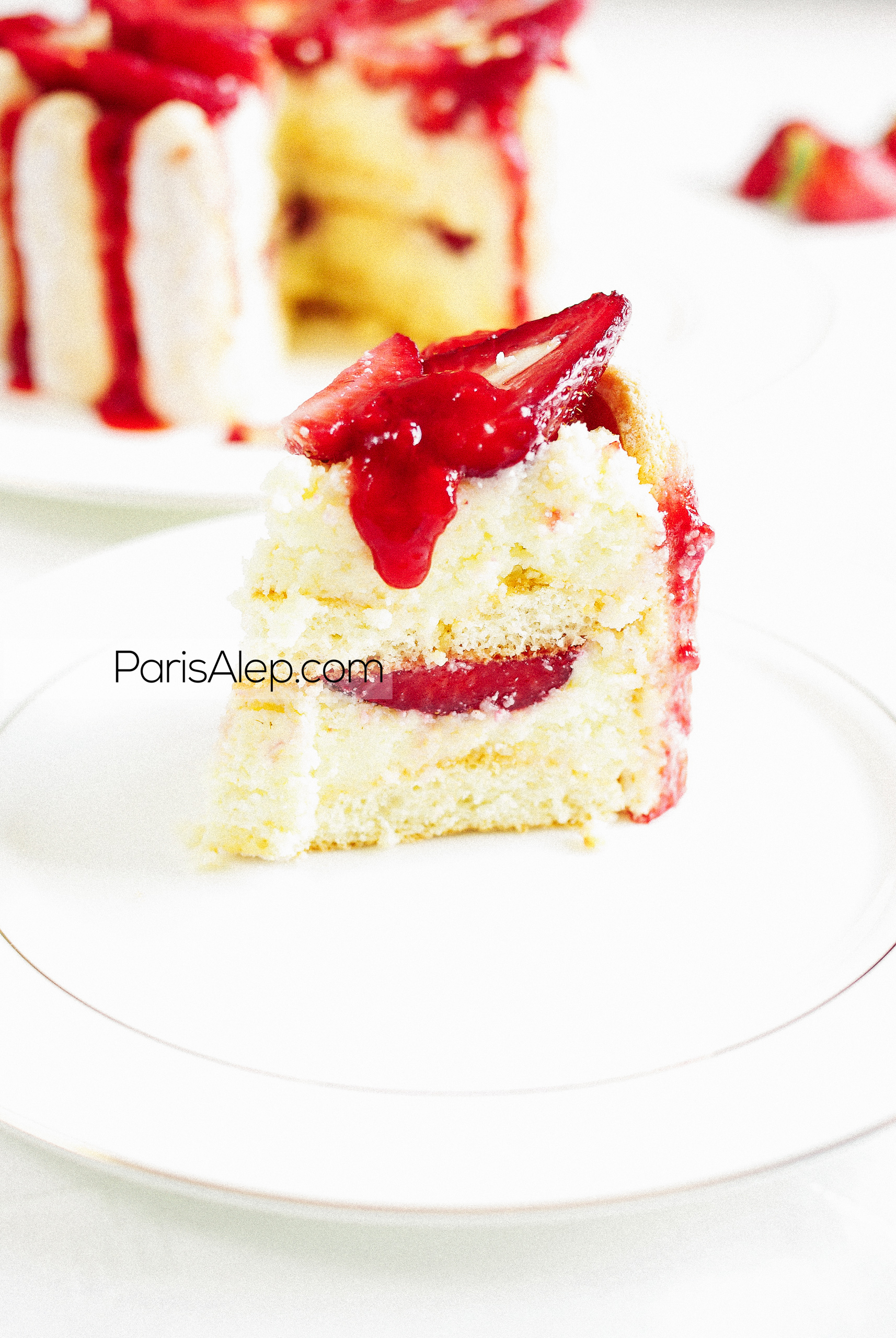 Charlotte aux fraises et aux amandes – Paris-Alep (cuisine syrienne)